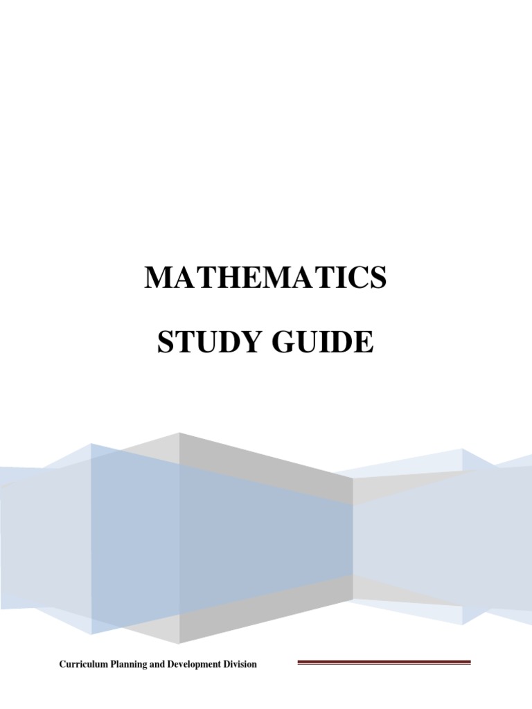 CSEC Math Study Guide | PDF | Fraction (Mathematics) | Circle