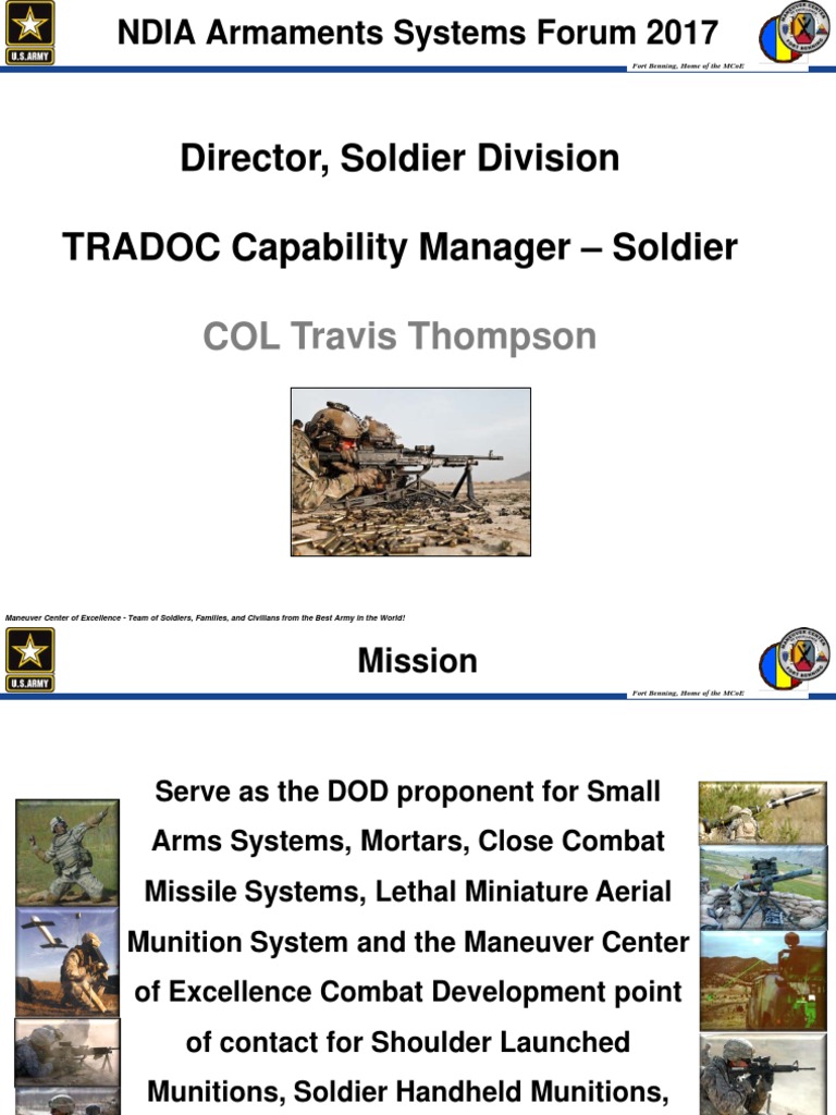 Director, Soldier Division TRADOC Capability Manager - Soldier | PDF ...