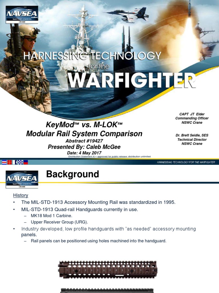 NAVSEA Crane KeyMod™ vs. M-LOK™ Modular Rail System Comparison MAY 2017 ...