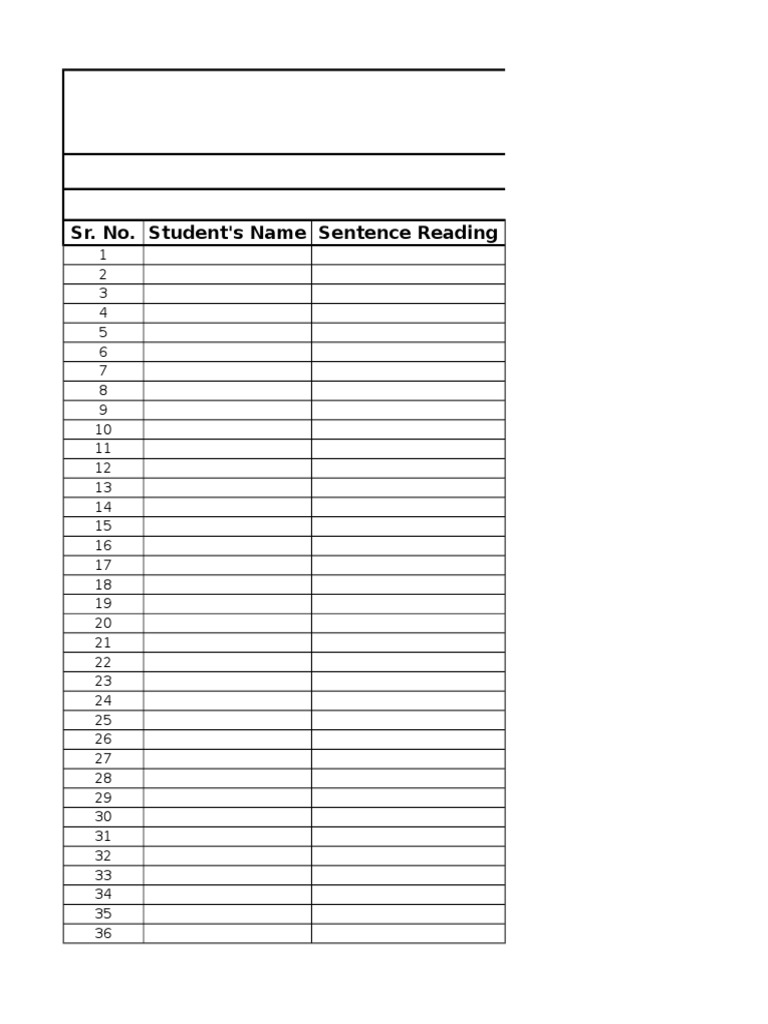English Tracking Chart | PDF