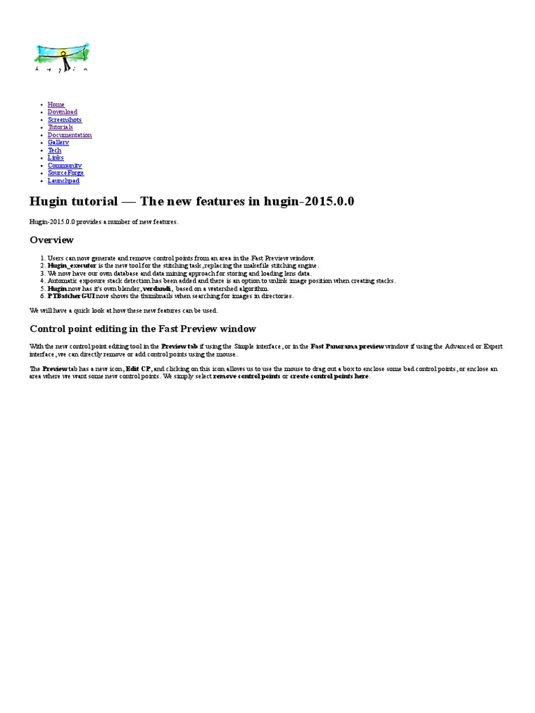 01hugin Tutorial - The New User Interface (2013) | PDF | Graphical User ...