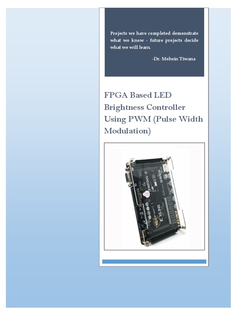 FPGA Based LED Brightness Controller Using PWM | Download Free PDF ...