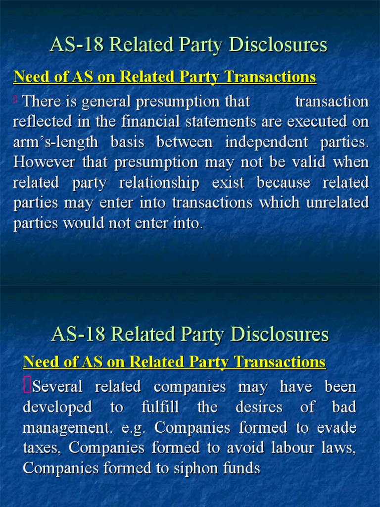 AS-18 Related Party Disclosures | PDF | Subsidiary | Joint Venture
