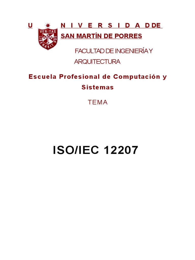 Iso 12207 | PDF | Proceso de desarrollo de software | Software