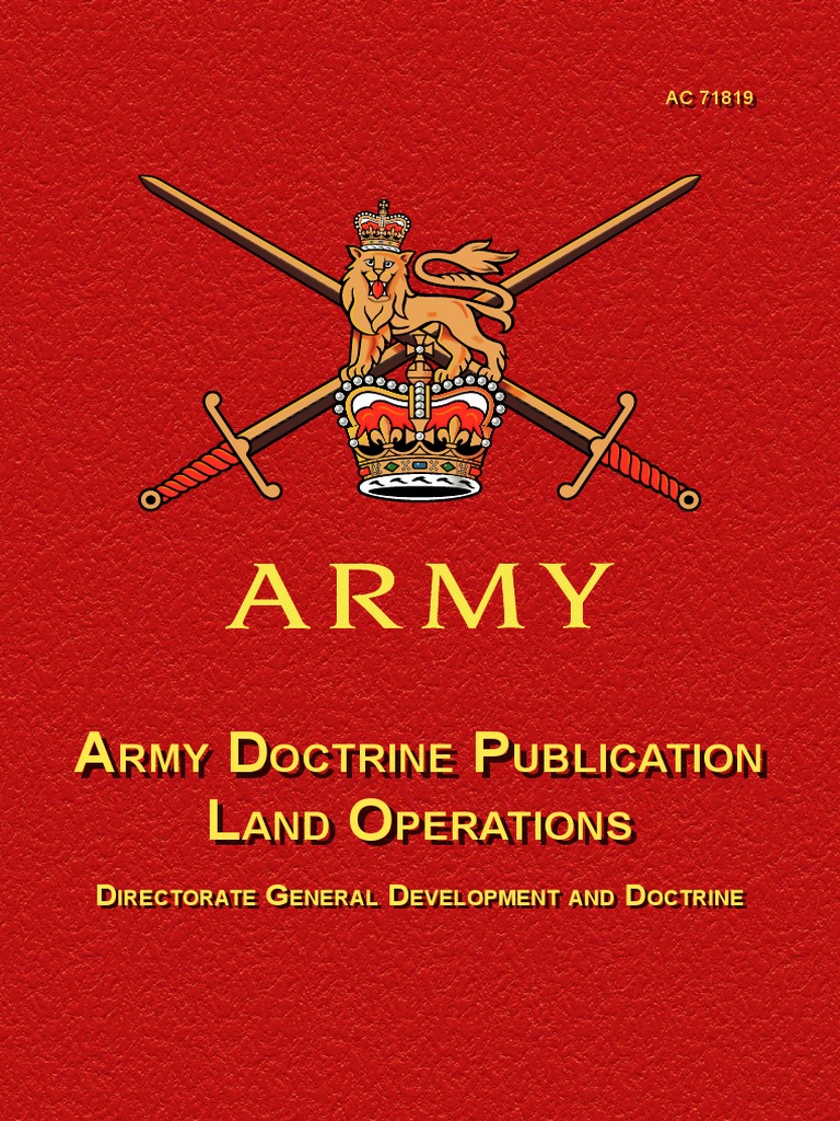 Army Doctrine Publication - Land Operations | Military | Operational ...