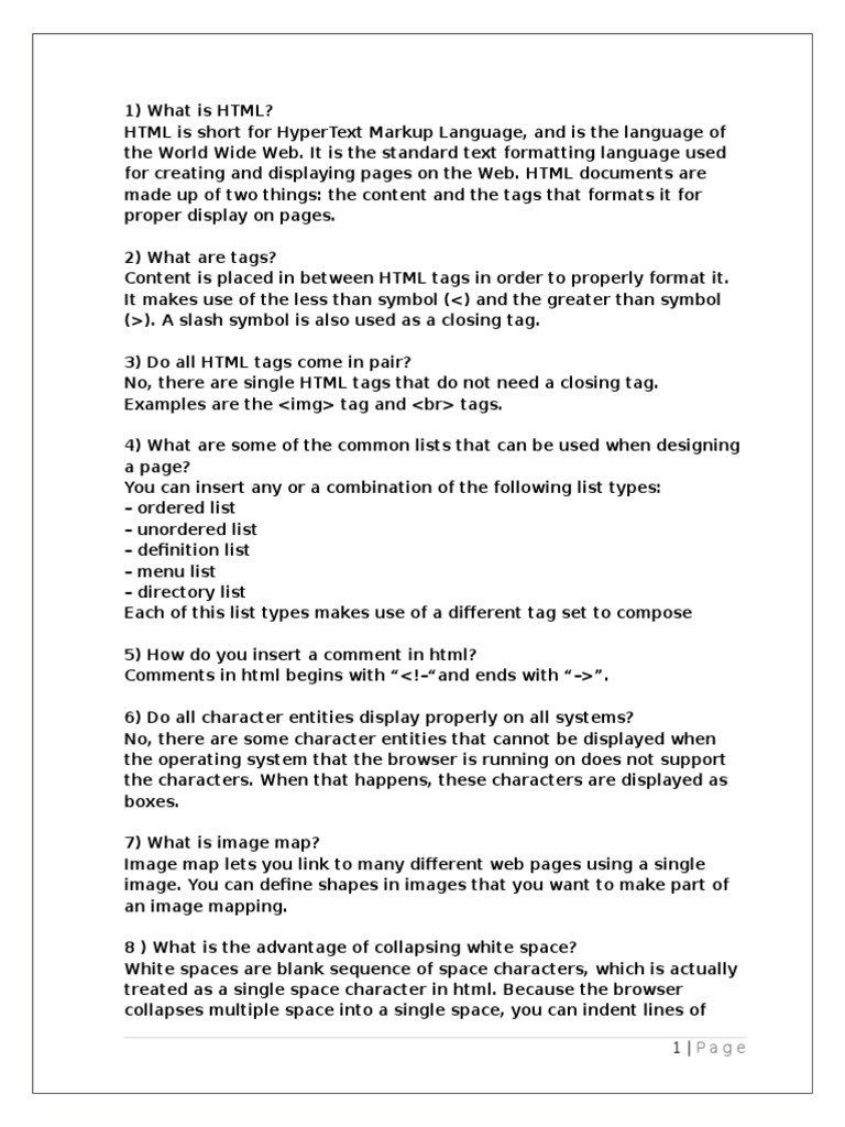 Html Notes For Class 10 Cbse 2 Pdf Html Element Html