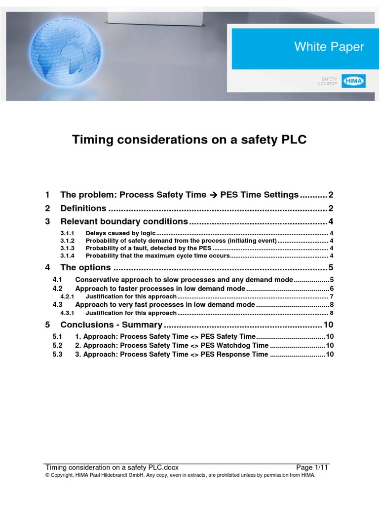 Timing Consideration On A Safety PLC | PDF | Computing | Computer Engineering