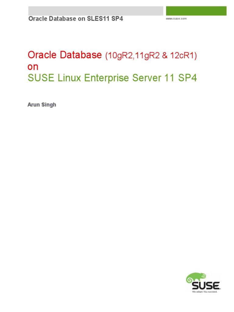 Install Oracledb On Suse Sles11sp4 Pdf Oracle Database Operating System Technology 