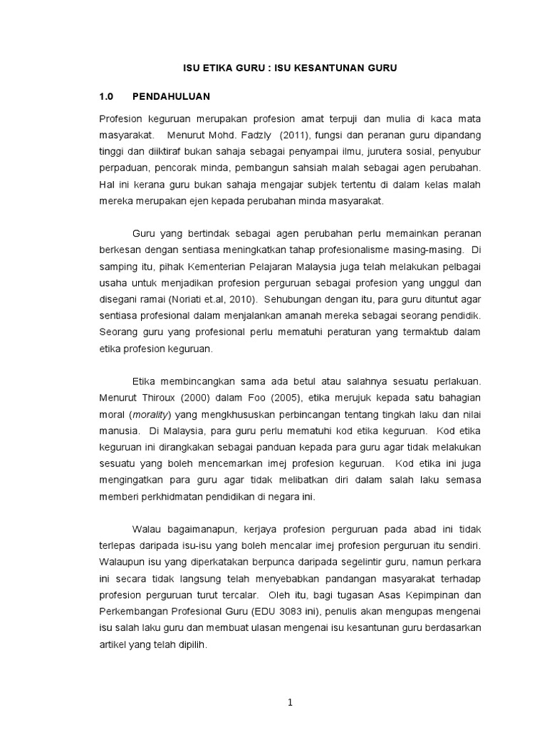 Isu Etika Guru | PDF