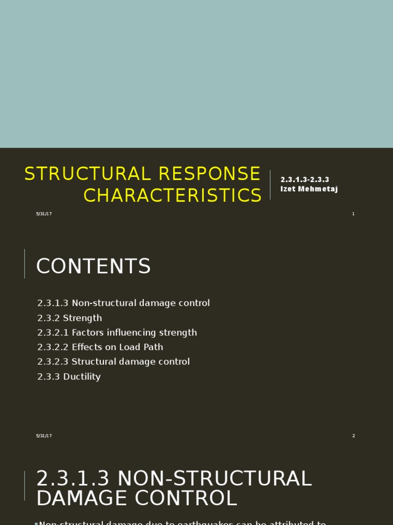 Structural Response Characteristics | Download Free PDF | Strength Of ...
