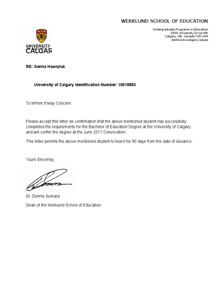 Deans Recommendation Letter 2017 - Updated Template | PDF