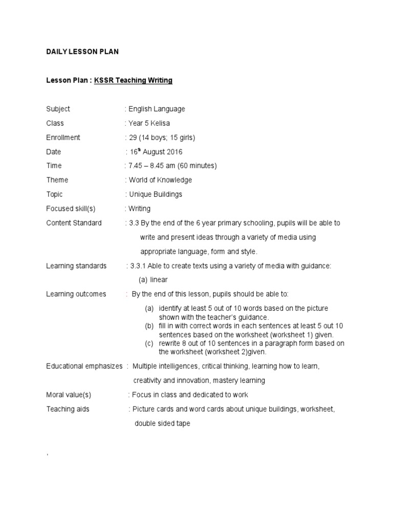 lesson-plan-for-teaching-writing-year-5-pdf-lesson-plan-verb
