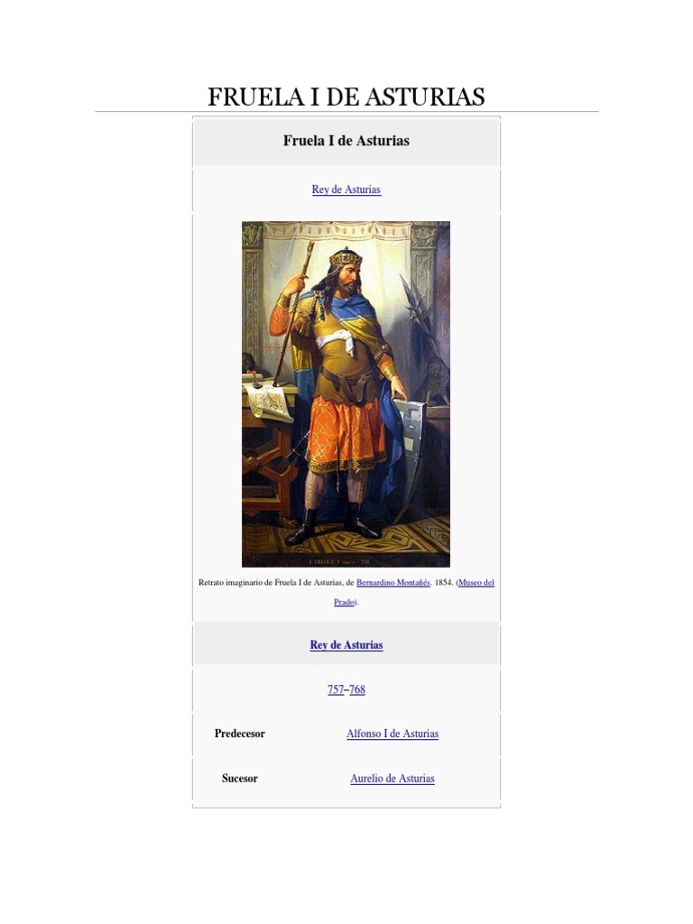 Fruela I de Asturias: Rey y Guerrero | PDF | Historia