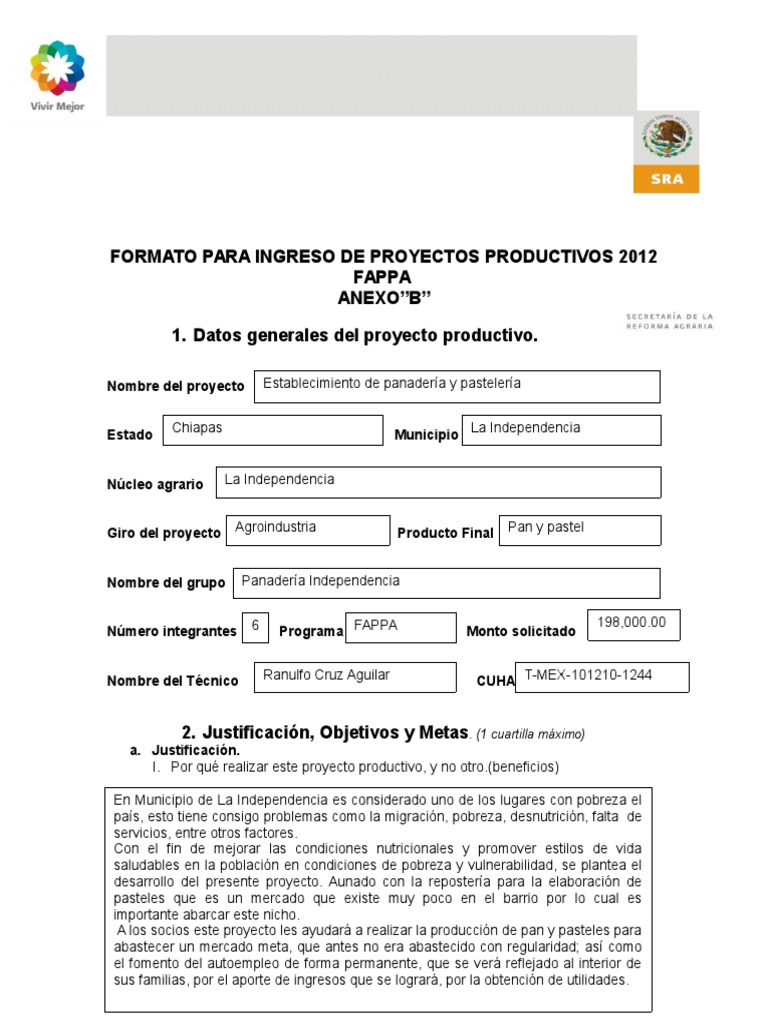 Anexo B Proyecto 2012 Fappa Panaderia Independencia | Descargar gratis ...
