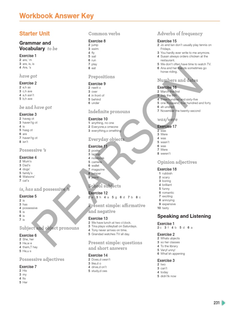 Next Move 3 Workbook Answers Key | PDF | Linguistics | Grammar