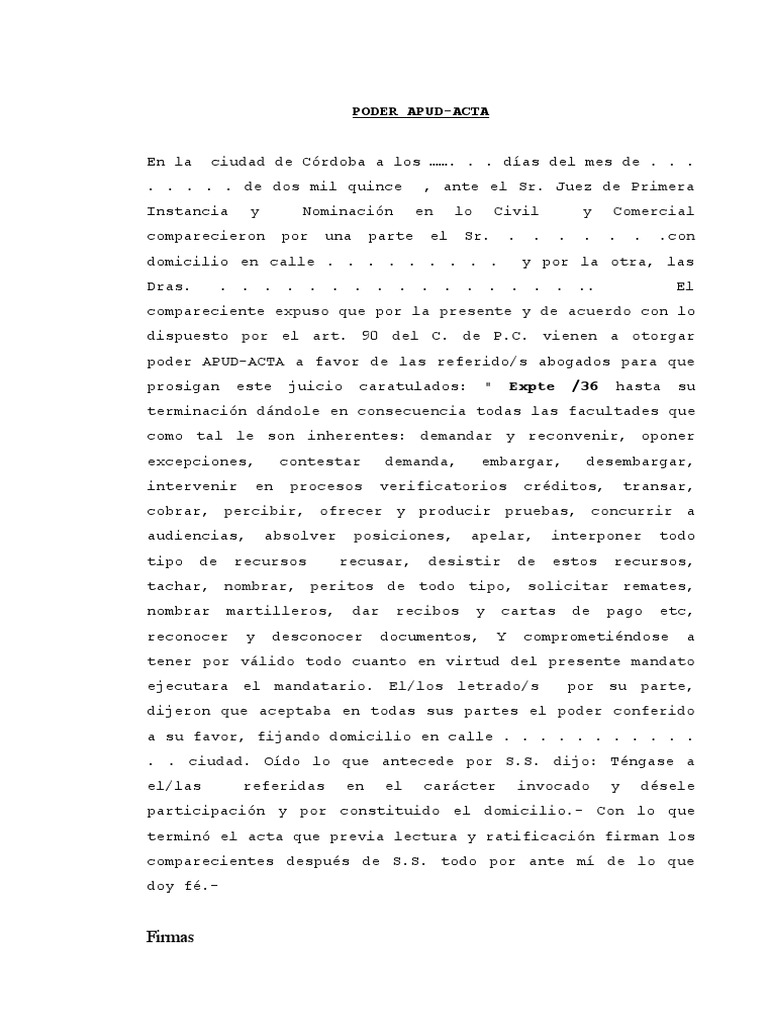 Apud-Acta Modelo | PDF