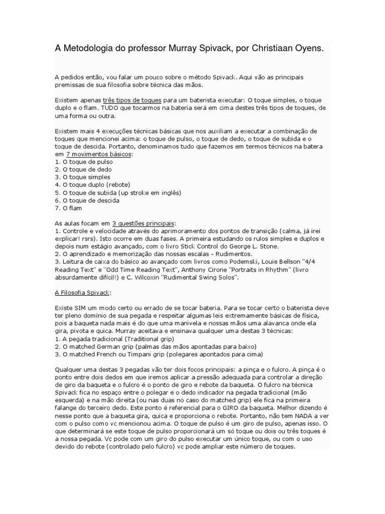 Metodologia de Ensino Murray Spivack | PDF | Aprendizado | Distância