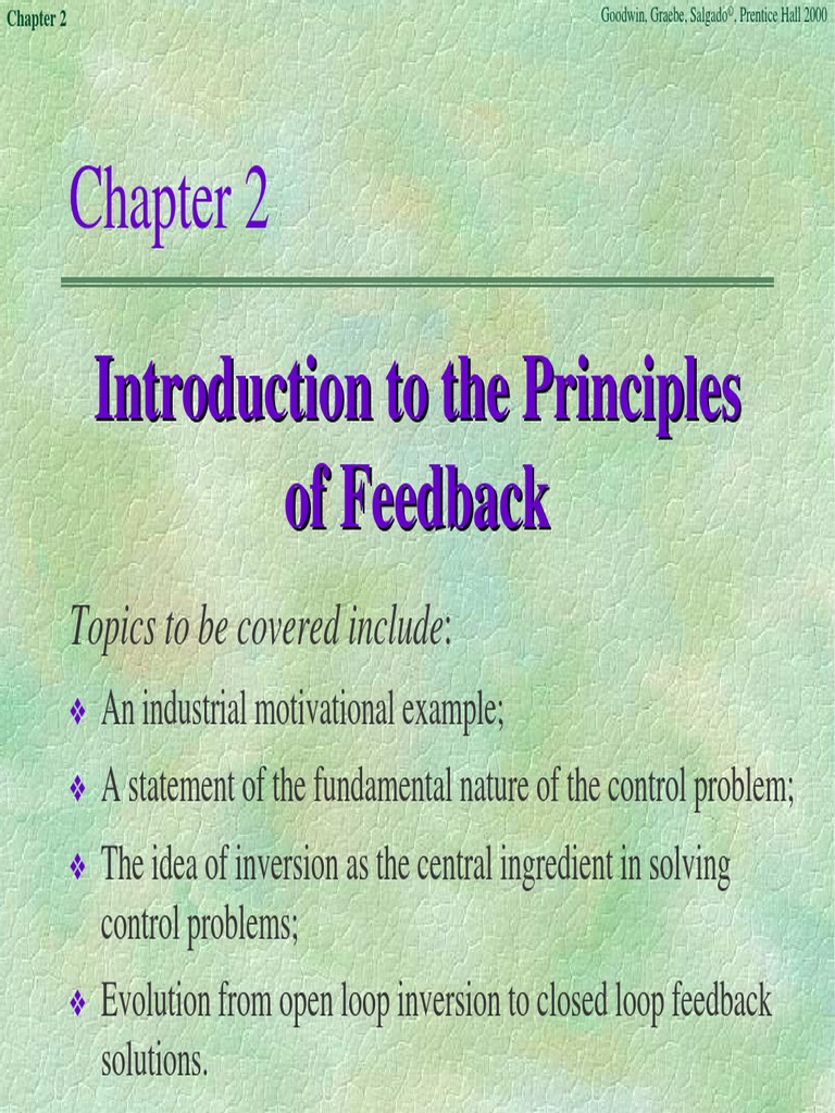 Introduction To The Principles of Feedback | Download Free PDF ...
