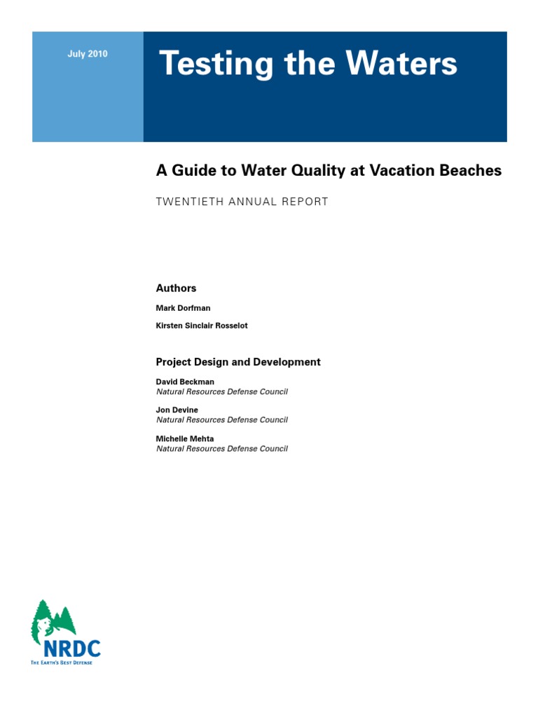 Beach Report 2010 | PDF | Green Infrastructure | Stormwater