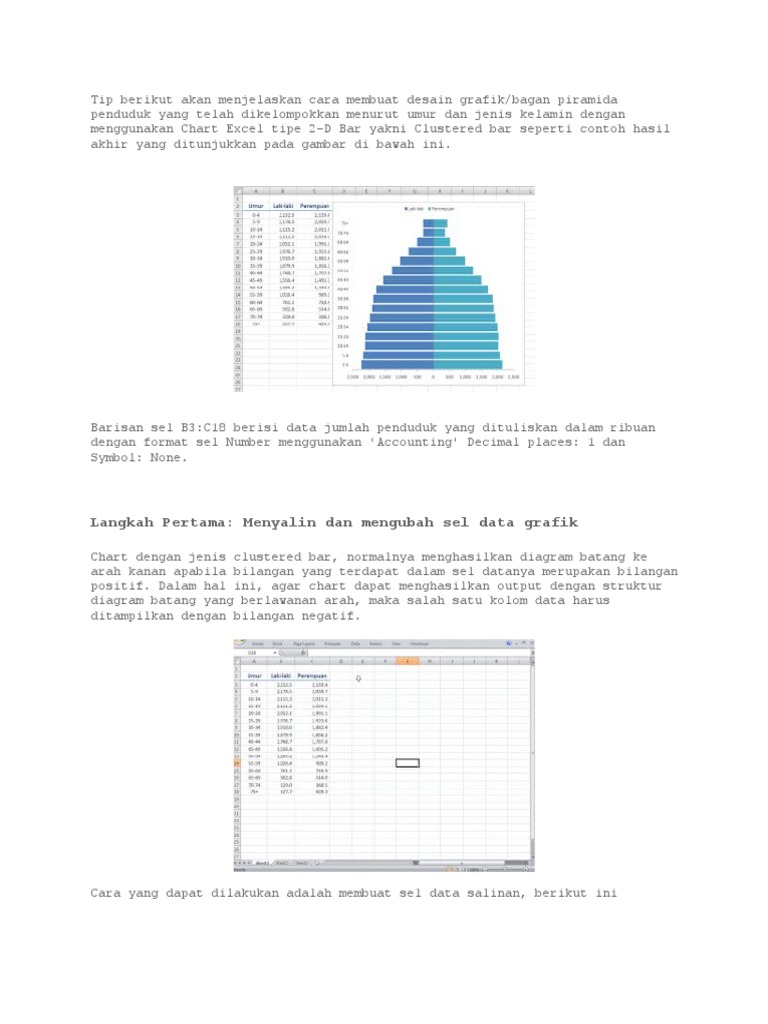 Cara Membuat Grafik Piramida | PDF | Metode & Bahan Ajar