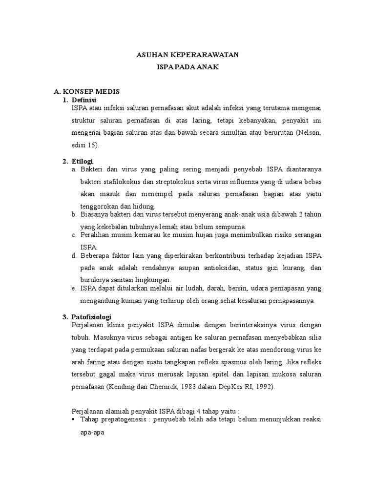 Asuhan Keperawatan ISPA pada Anak | PDF
