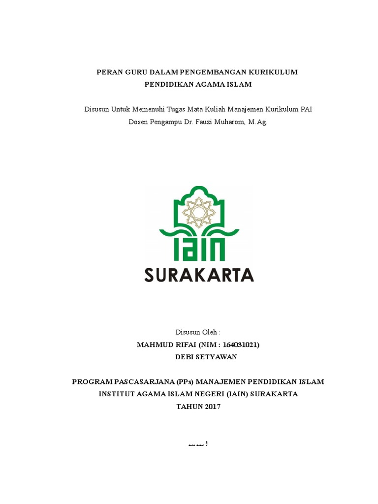 Peran Guru Dalam Pengembangan Kurikulum | PDF