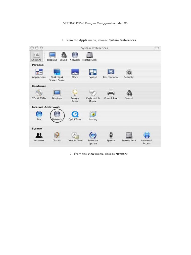 Setting PPPoe Dengan Mac | PDF | User (Computing) | Operating System ...