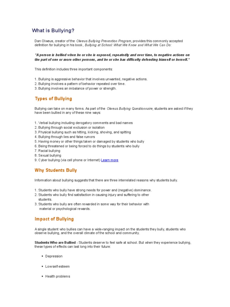 What Is Bullying Theory | PDF | Bullying | Conflict Resolution
