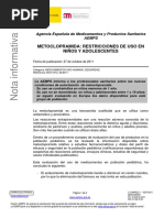 Prospecto Primperan Jarabe | PDF | Medicamentos con receta | Efecto adverso