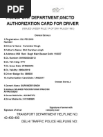 Driver Experience Certificate Format 3 | PDF