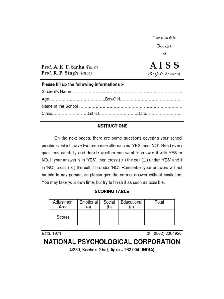 Adjustment Test PDF | PDF | Copyright | Test (Assessment)