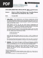 JOINT CIRCULAR CSC-DBM NO. 1 S. 2015 DATED NOVEMBER 25, 2015 For OT and ...