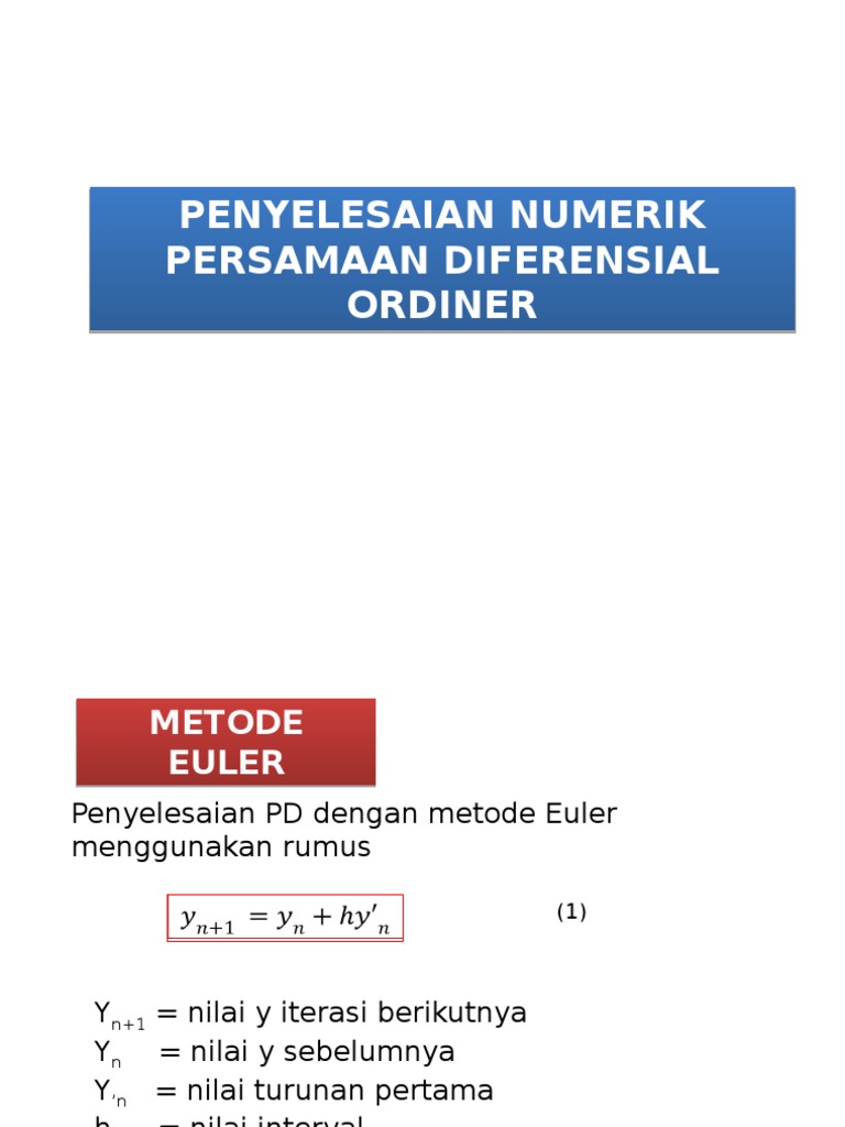 Metode Euler | PDF