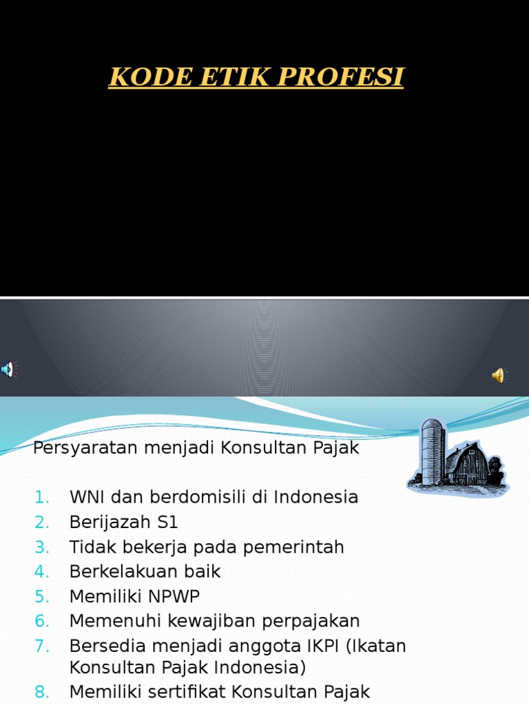 Kode Etik Konsultan Pajak | PDF