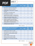 Wsas Scale | PDF | Mental And Behavioural Disorders | Human Nature
