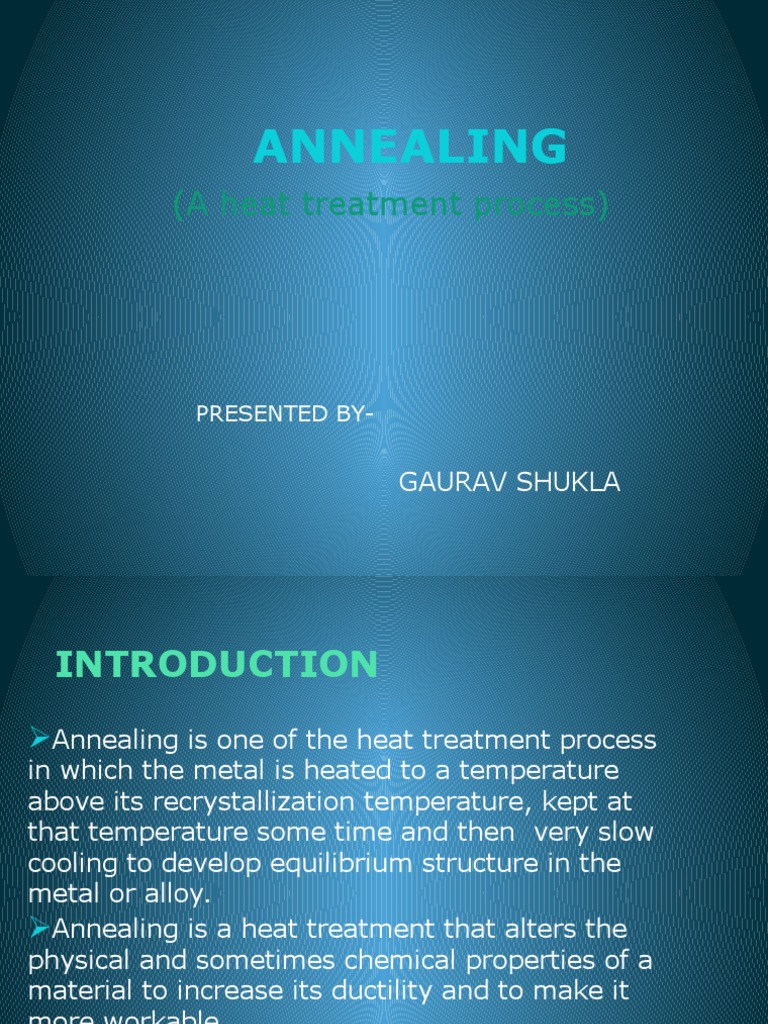 Annealing: (A Heat Treatment Process) | PDF | Annealing (Metallurgy ...