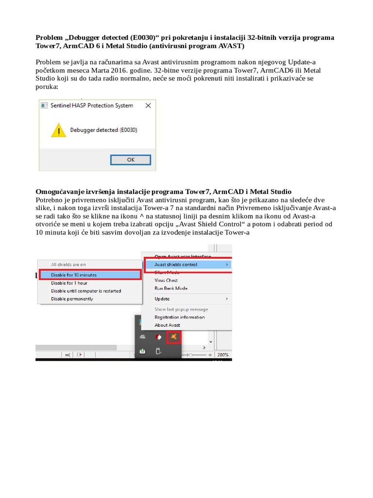 Problem E0030 Avast | PDF | Cybercrime | Computer Security Exploits