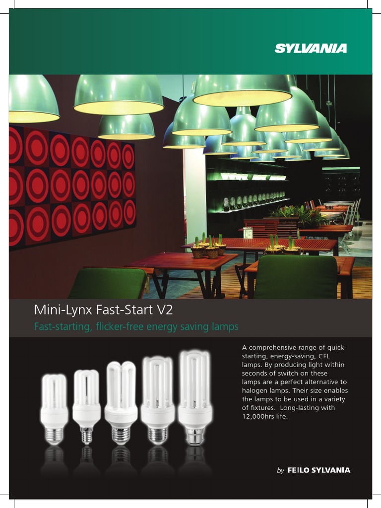Sylvania Mini-Lynx Fast v2 Folleto y Equivalencias | PDF | Incandescent ...