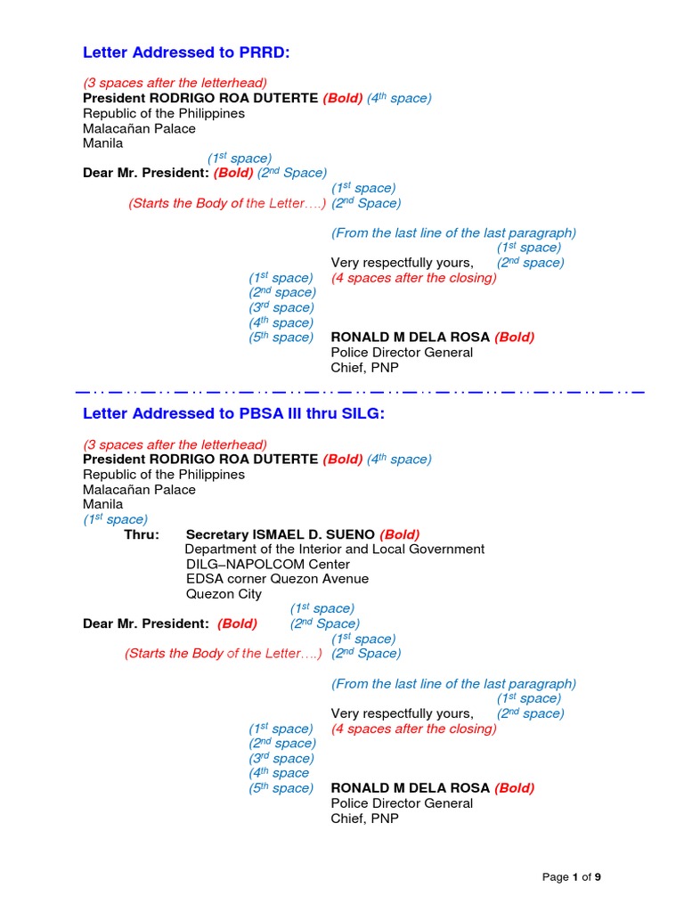 Annex a - Letter Format | Metro Manila | Makati