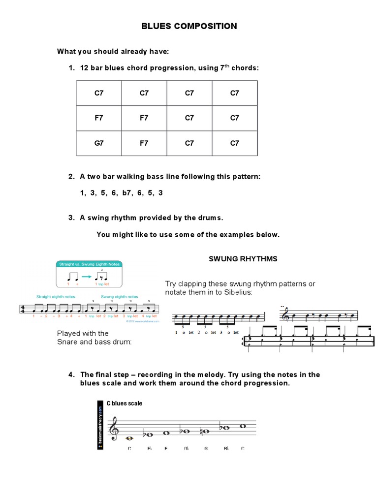 Blues Composition: Try Clapping These Swung Rhythm Patterns or Notate ...