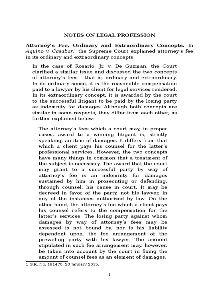 Additional Notes For Final Exams | PDF | Attorney's Fee | Lawyer