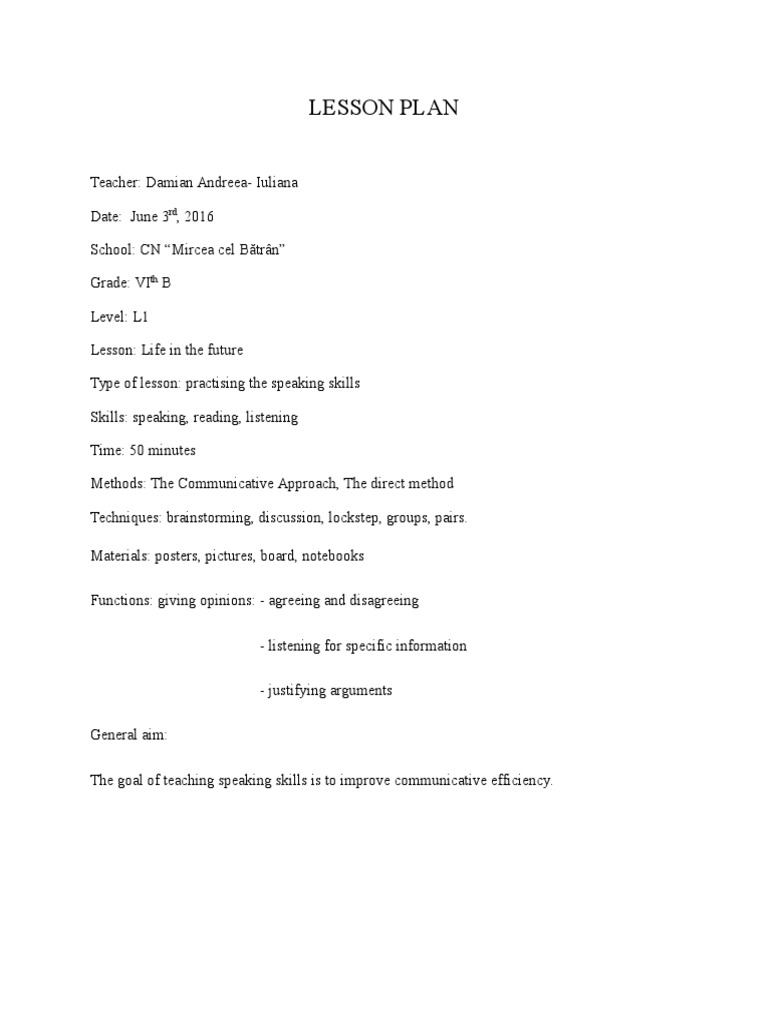 Lesson Plan | PDF | Cognition | Cognitive Science