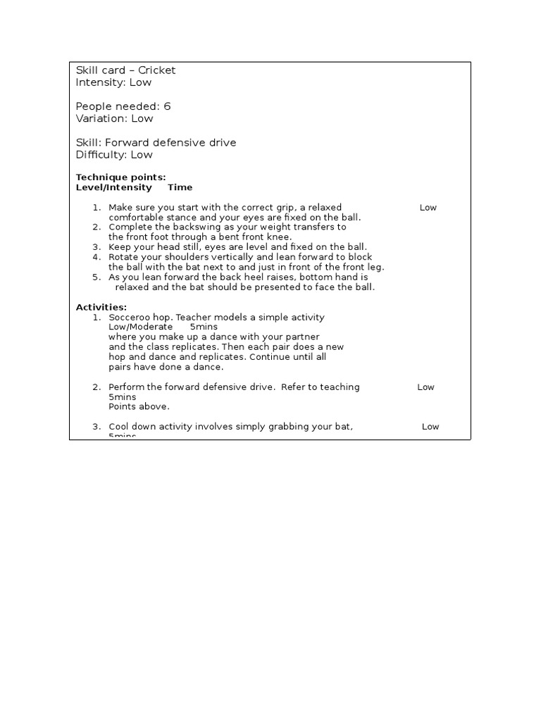 Skill Card | PDF | Self-Improvement