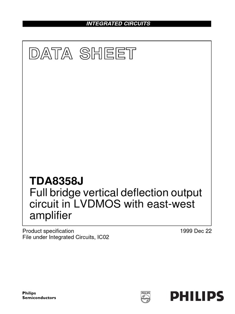 Datasheet TDA 8358J | PDF | Inductor | Amplifier