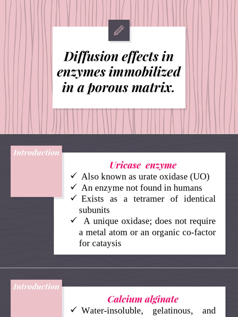Diffusion Effects in Enzymes Immobilized in A Porous Matrix | PDF | Enzyme Kinetics | Physical ...