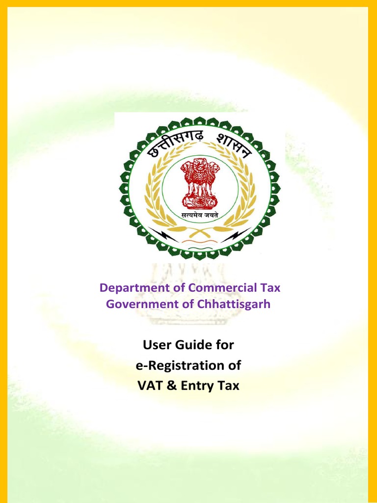 User Guide For E-Registration of VAT & Entry Tax | PDF | Value Added ...
