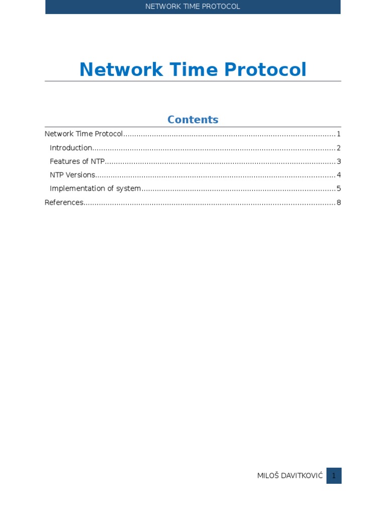 Network Time Protocol | PDF | Information Age | Internet Protocols