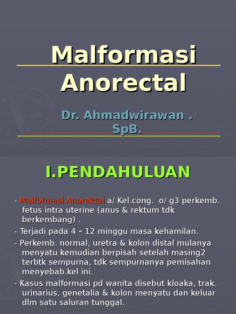 Malformasi Anorektal: Penyebab dan Klasifikasi | PDF | Ilmu Sosial | Sains & Matematika