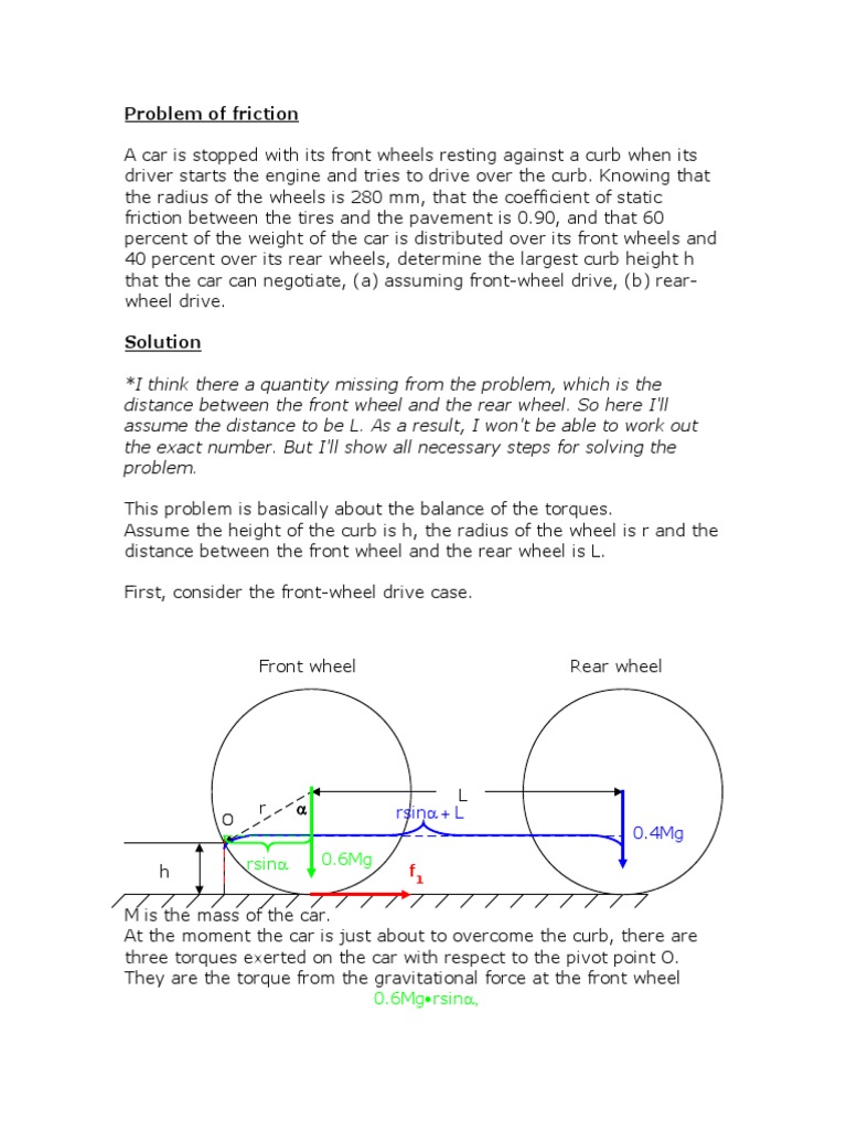 Problem of Friction | PDF | Torque | Friction