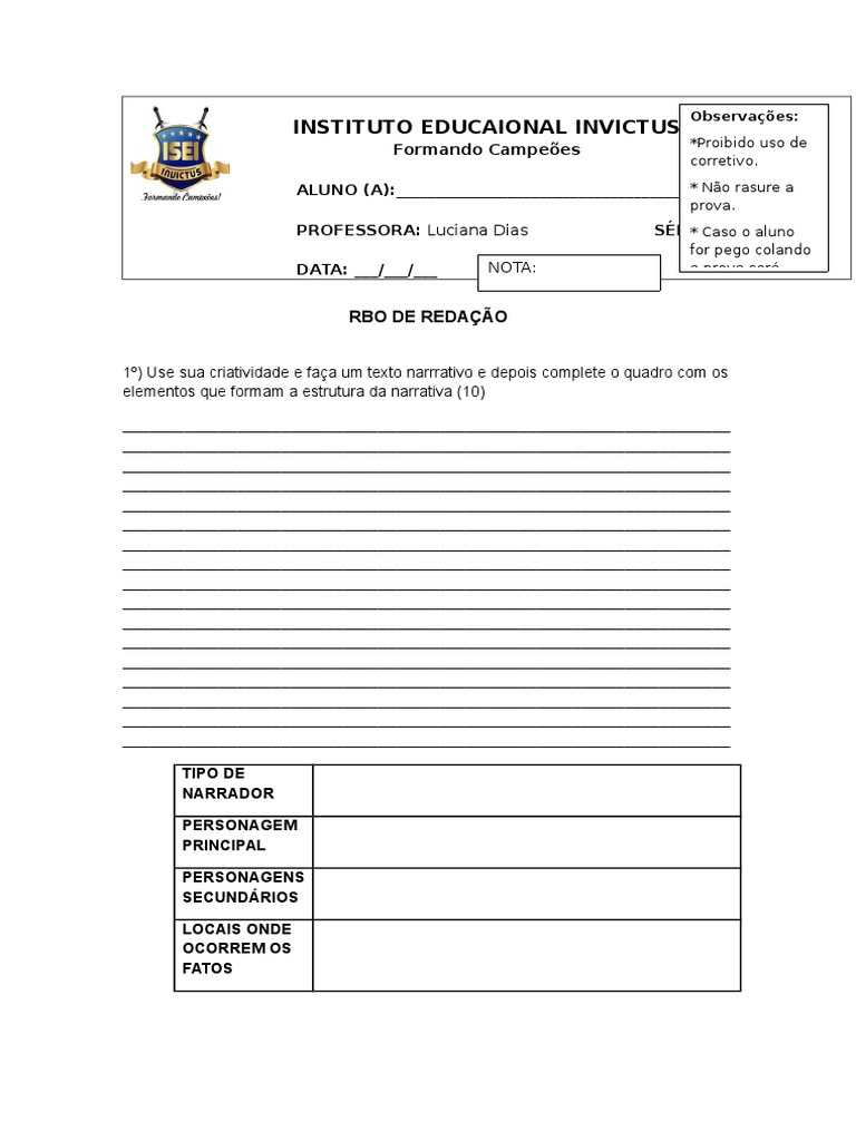 Rbo e Redação | PDF | Lazer